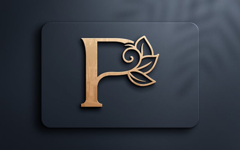 Letter P Monogram Beauty Logo Design - TemplateMonster
