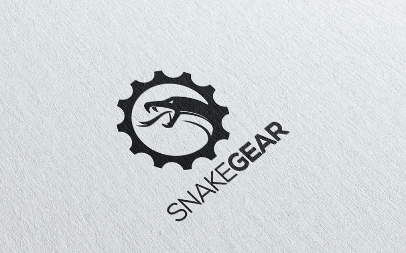 Minimal Gear Snake Logo Template #296133 - TemplateMonster