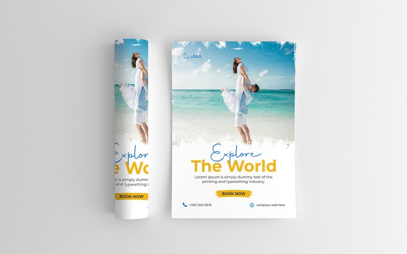 Modern Travel Tour Agency Flyer Design - TemplateMonster