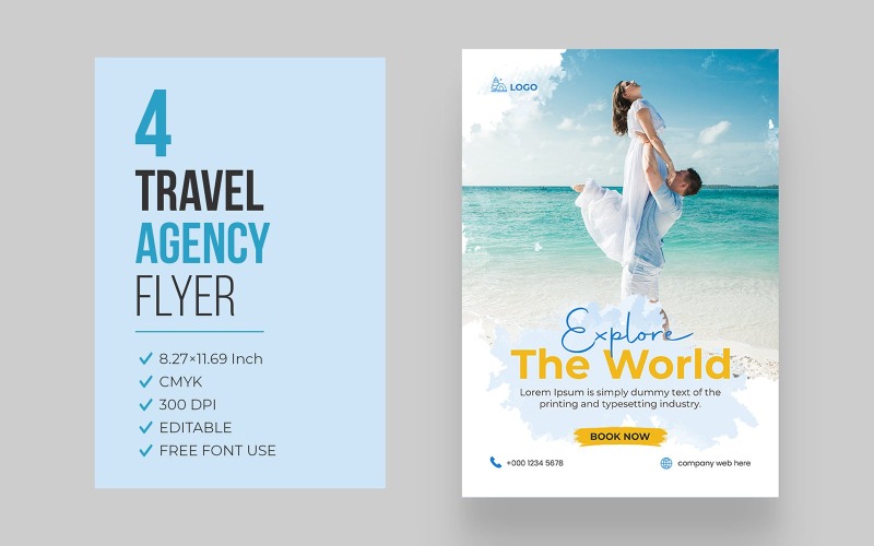 Reise-Flyer-Design-Paket #296237 - TemplateMonster