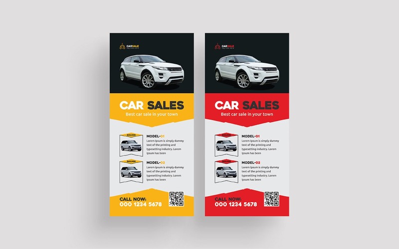 Modello di volantino Dl vendita auto - TemplateMonster