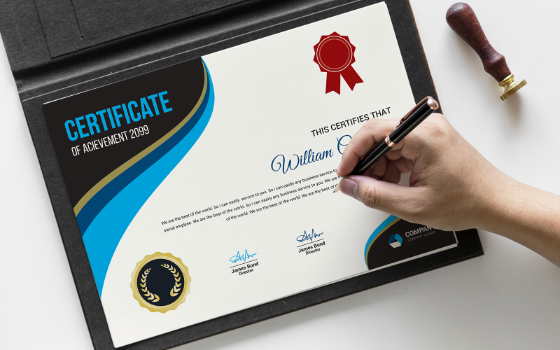 Certificat de réussite_Vol_018 #296603 - TemplateMonster