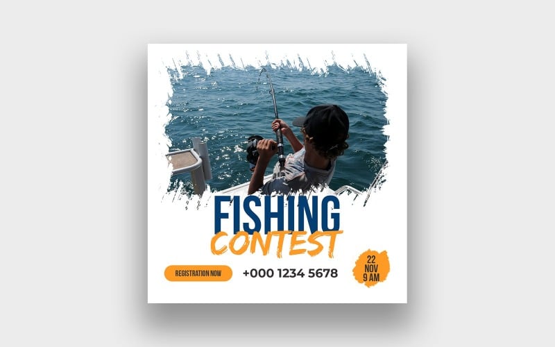 Fishing Facebook Post Template #296757 - TemplateMonster