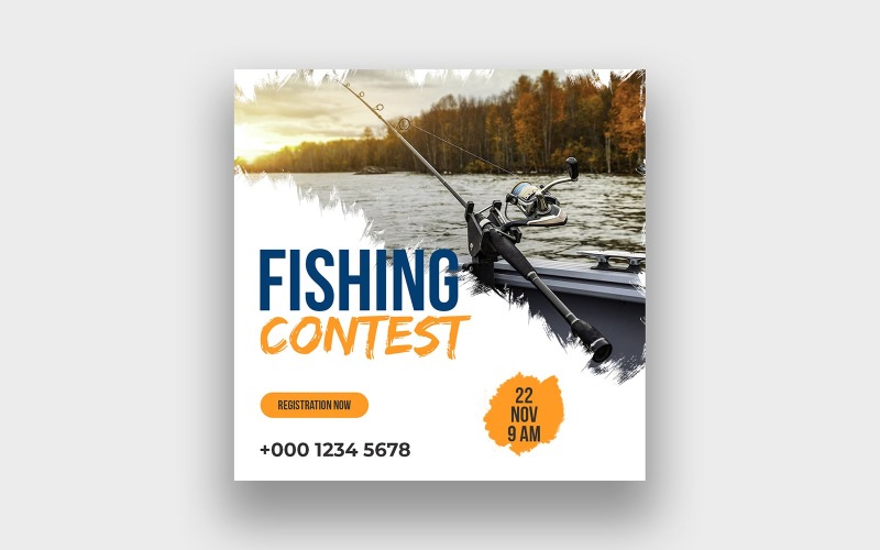 Fishing Facebook Post Template #296757 - TemplateMonster