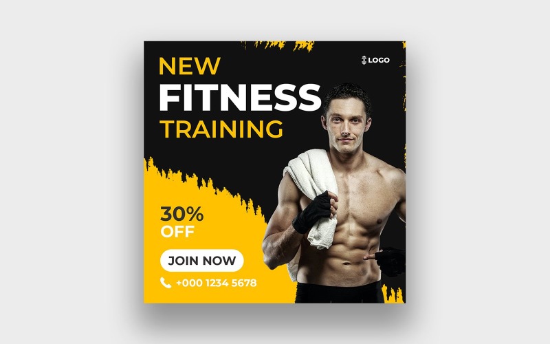 Gym Facebook Post Design Template #296764 - TemplateMonster