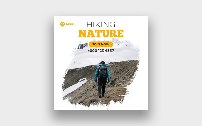 Hiking Instagram Post Template #296780 - TemplateMonster