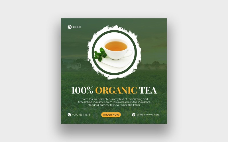 Tea Facebook Instagram Post #296802 - TemplateMonster