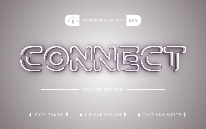 Cable in Stone - Editable Text Effect, Font Style