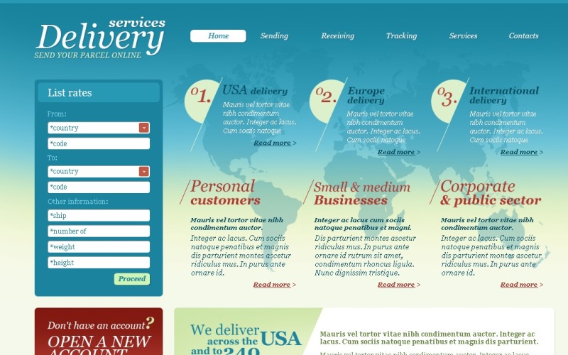 Delivery Services Website Template #29744