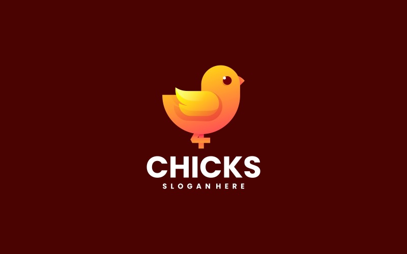 Chicks Gradient Logo Style #297093 - TemplateMonster