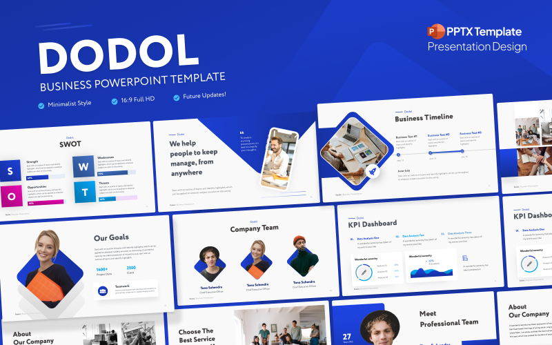 Modello di presentazione PowerPoint aziendale Dodol