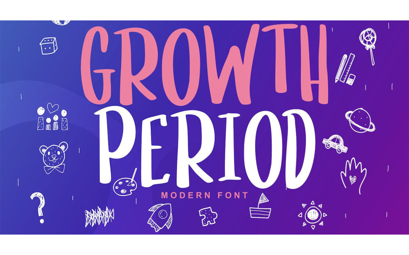 Growth Period Kids Modern Font #297237 - TemplateMonster