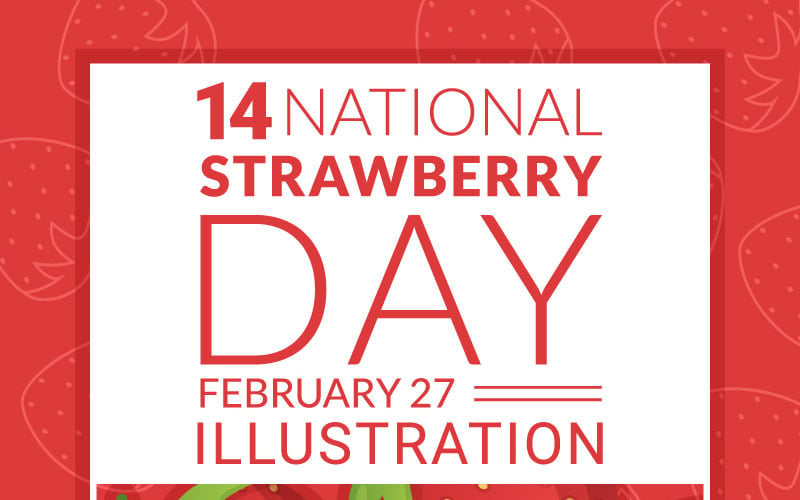 14 National Strawberry Day Illustration - TemplateMonster