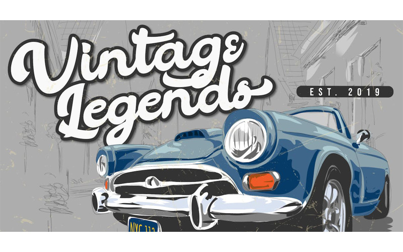 Vintage Legends handgeschriebene Retro-Schriftart