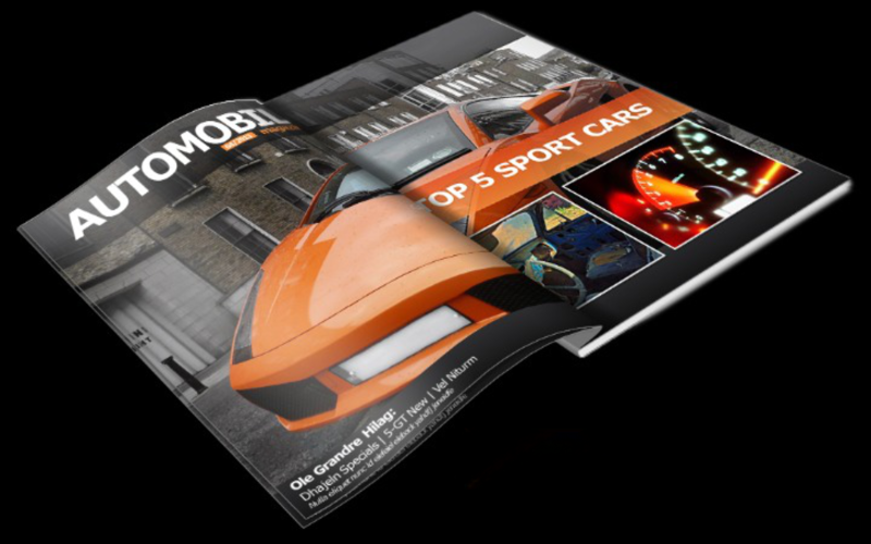 Modèle de magazine sur le thème de l'automobile