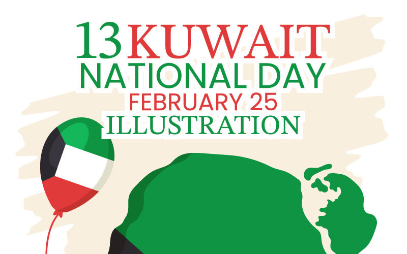 13 Illustration zum nationalen Kuwait-Tag - TemplateMonster
