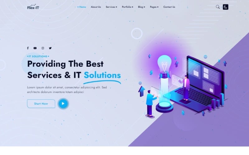 Flex-IT | Modèle de site Web réactif polyvalent pour les services aux entreprises et les ...