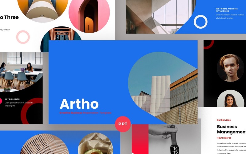 Modelo de PowerPoint de arte #297961 - TemplateMonster