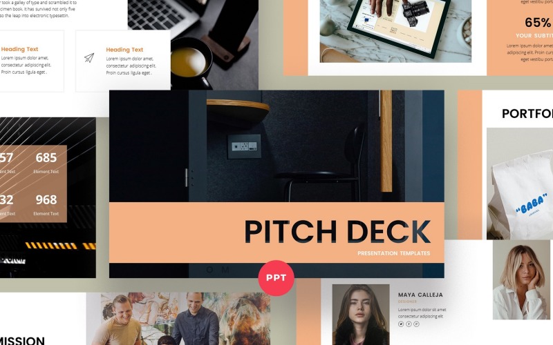 PITCH DECK PowerPoint-Vorlage - PD2 #297979 - TemplateMonster
