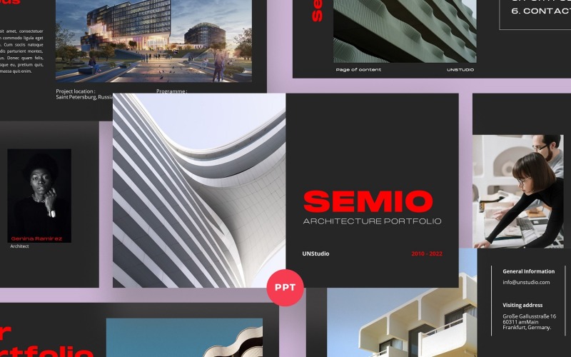 SEMIO Architecture PowerPoint Template - TemplateMonster