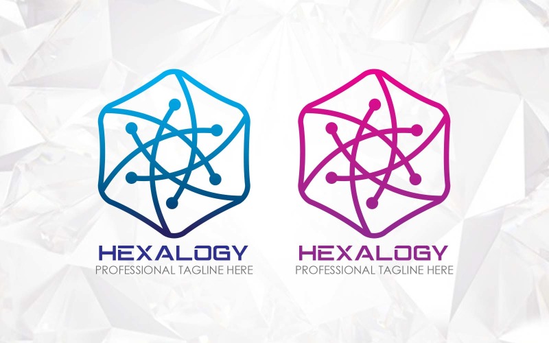 Diseño de logotipo de tecnología hexagonal creativa - Identidad de marca