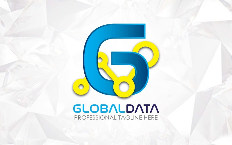 NOVO Design de logotipo de dados globais abstratos - identidade da marca