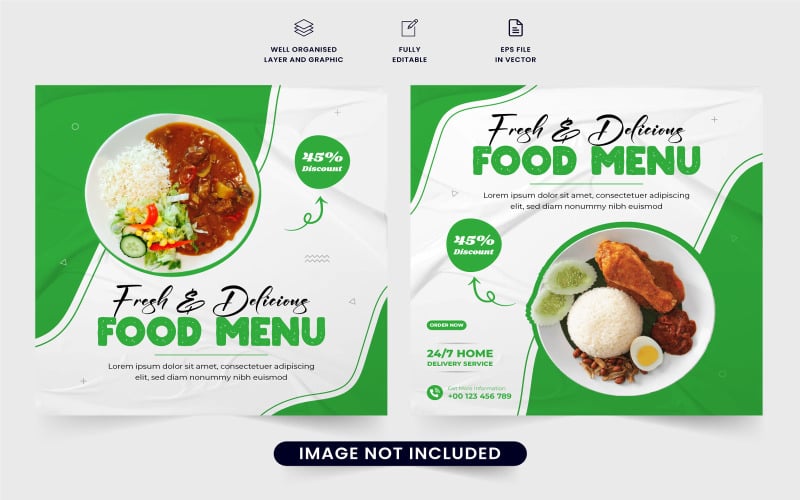 Restaurant promotion template vector - TemplateMonster