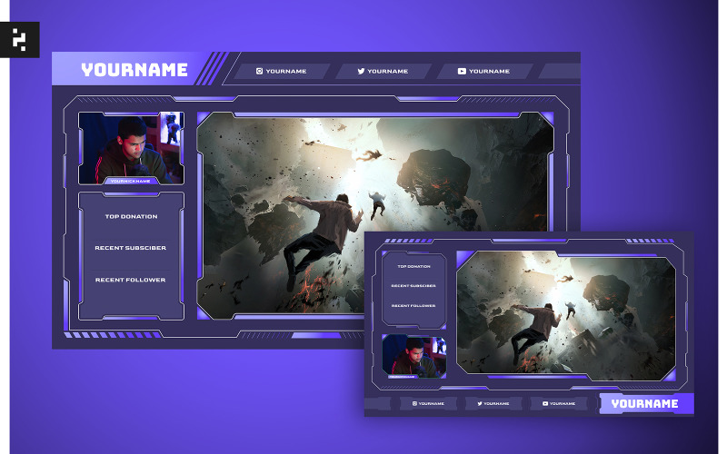 Digital Stream Overlay Template #298733 - TemplateMonster