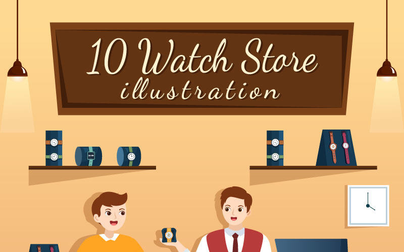 10 Watches Store Illustration #298836 - TemplateMonster
