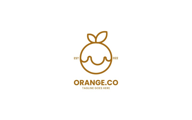 Orange Line Art Logo Template #298938 - TemplateMonster