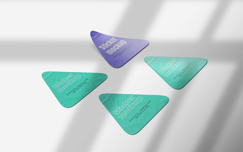 Triangle Sticker Mockup Vol 08 #298908 - TemplateMonster