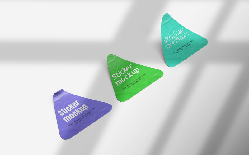 Triangle Sticker Mockup Vol 14 #298917 - TemplateMonster