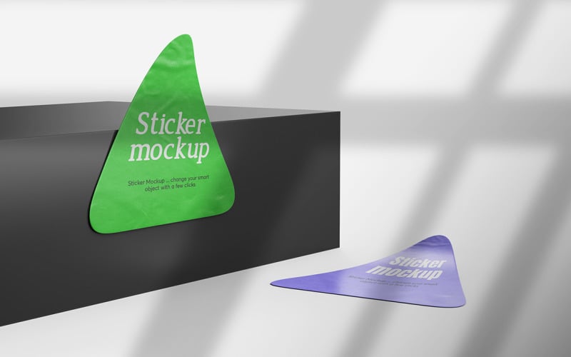 Triangle Sticker Mockup Vol 18 #298920 - TemplateMonster