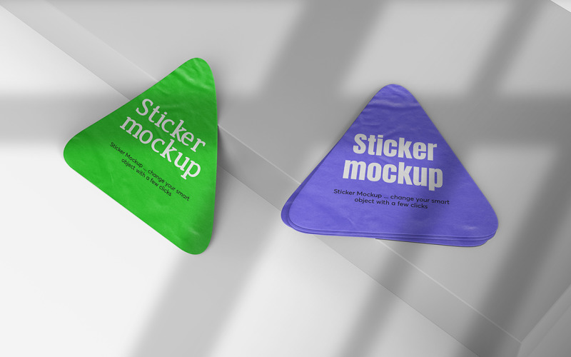 Triangle Sticker Mockup Vol 19 #298924 - TemplateMonster