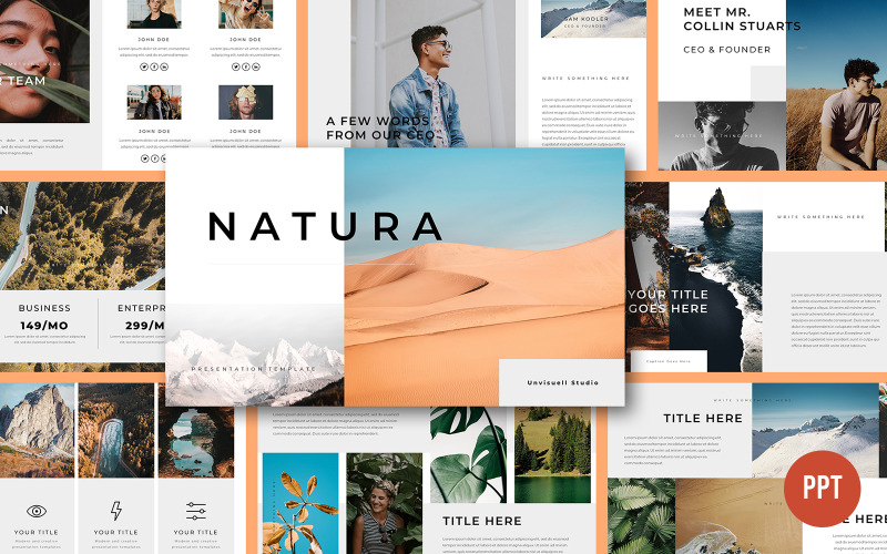 Temiz / Basit PowerPoint Şablonu #299321 - TemplateMonster