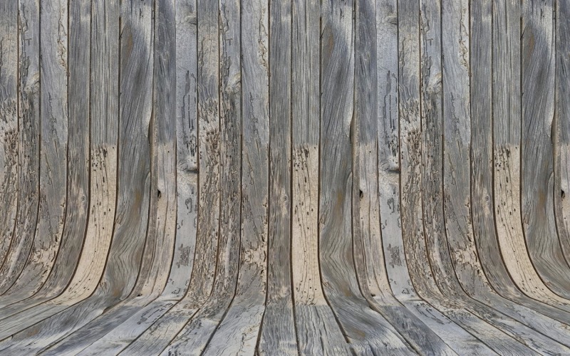Gebogene hellgraue Farbe Holz Parkett Hintergrund.
