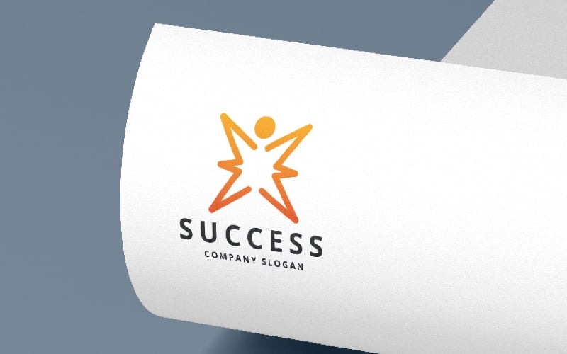 Plantilla de logotipo profesional de éxito humano