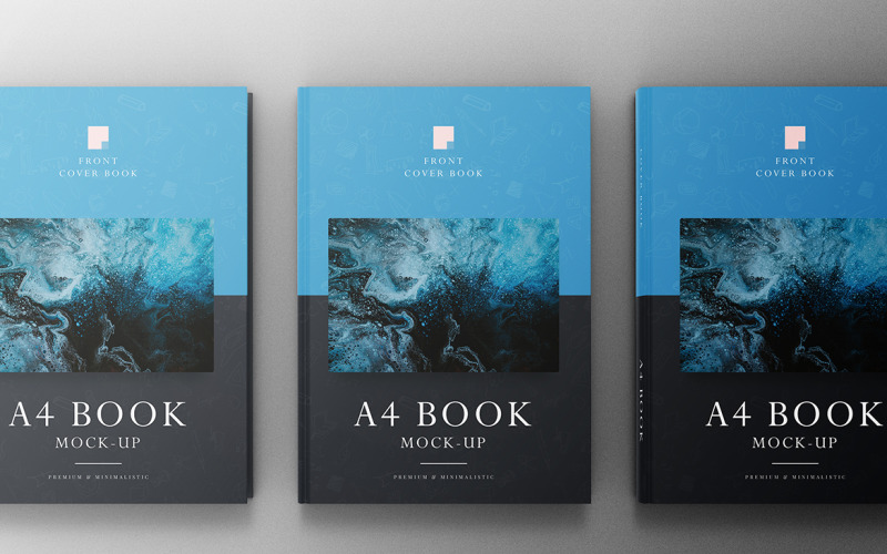 Modelo PSD de Mockup de Livro A4 Vol 20 - TemplateMonster