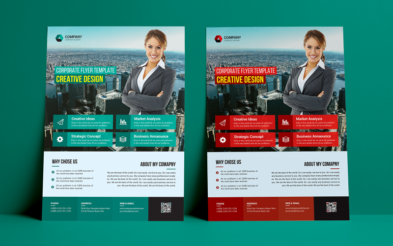 Company Project Business Flyer V.035 - TemplateMonster
