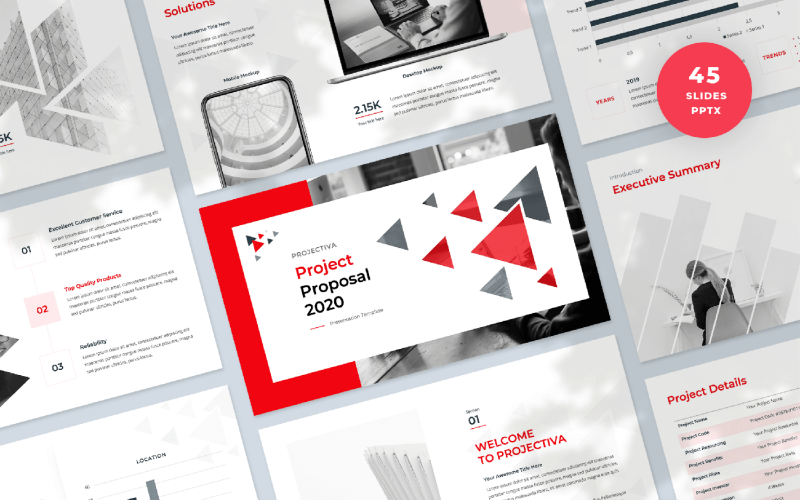 Projectiva - Modèle PowerPoint de présentation de proposition de projet
