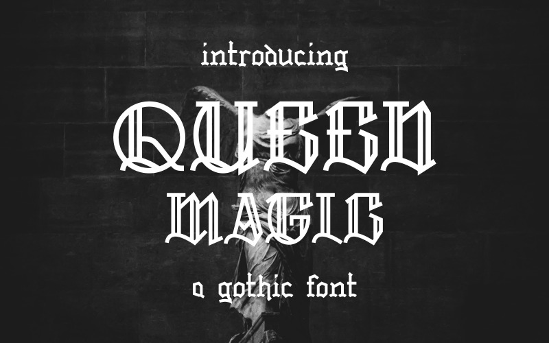 Queen Magic - Fuente de visualización Blackletter
