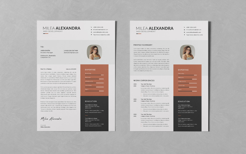 Resume/CV PSD Design Templates Vol 125 - TemplateMonster