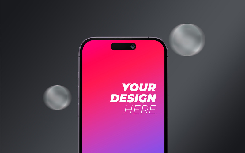 Mobile Mockup iPhone 14 pro max mockup Template