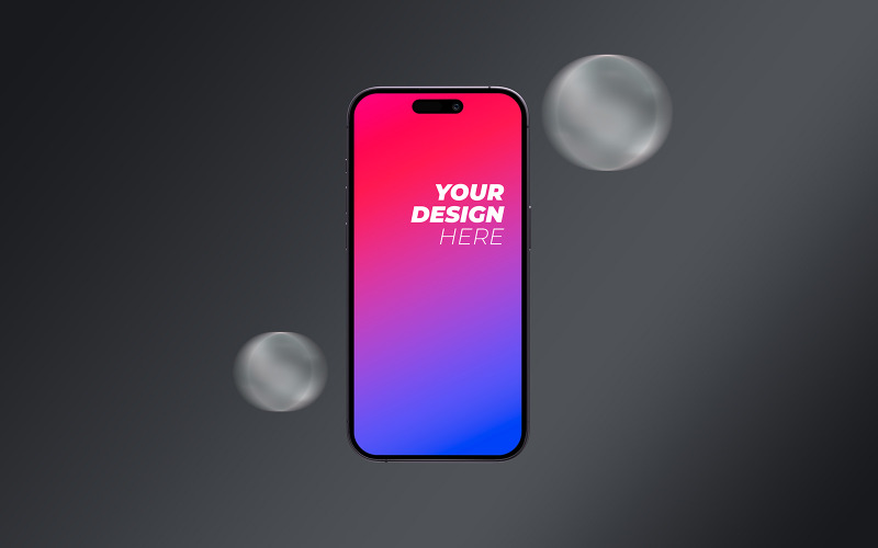 Smartphone-Mockup iPhone 14 pro max Mockup-Vorlage