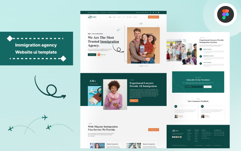 Immigration Agency UI Template #300279 - TemplateMonster