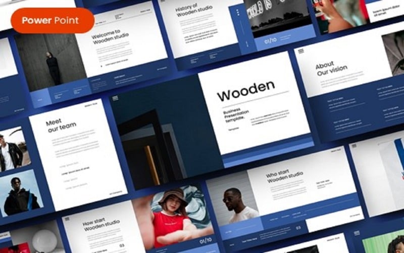 Wooden – Business PowerPoint Template - TemplateMonster