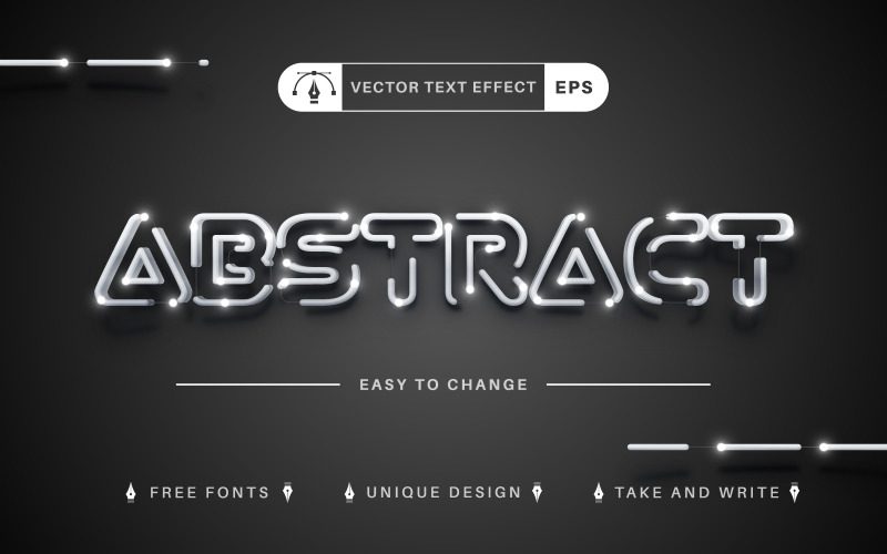 Light Connect - Editable Text Effect, Font Style