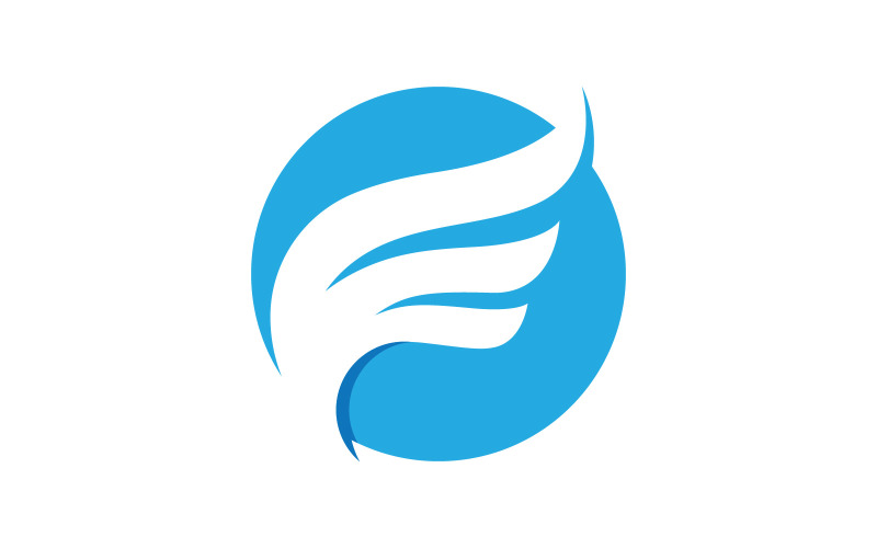 Logo et symbole de l'aile. Illustration vectorielle V10