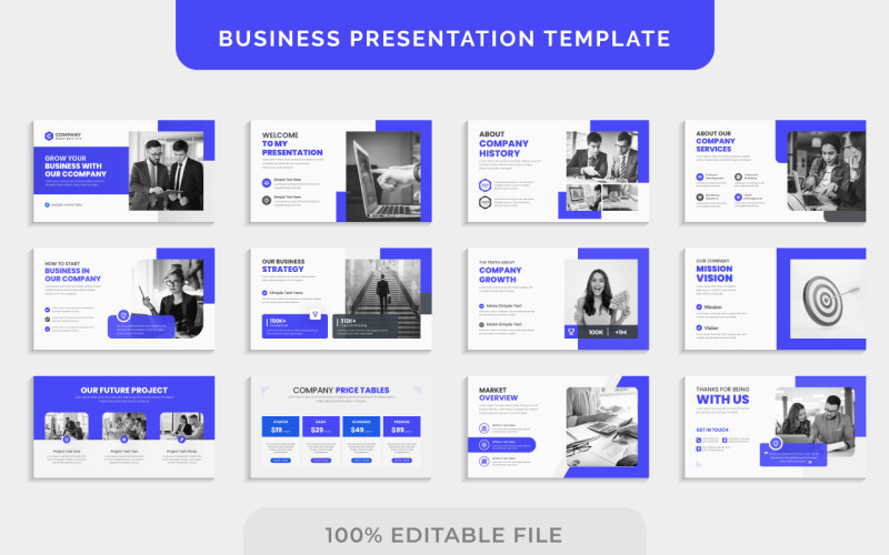 Modelo de design de slides de apresentação de negócios de agência ...