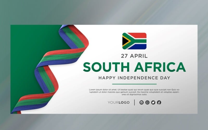 South Africa National Independence Day Celebration Banner, National ...